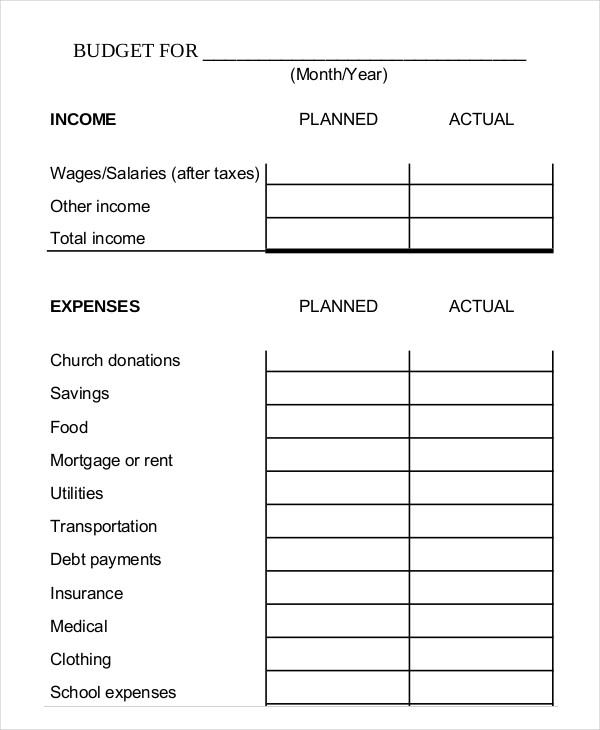 18 Monthly Budget Template Excel