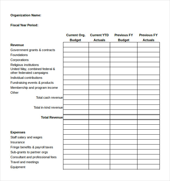 Simple Personal Budget Template