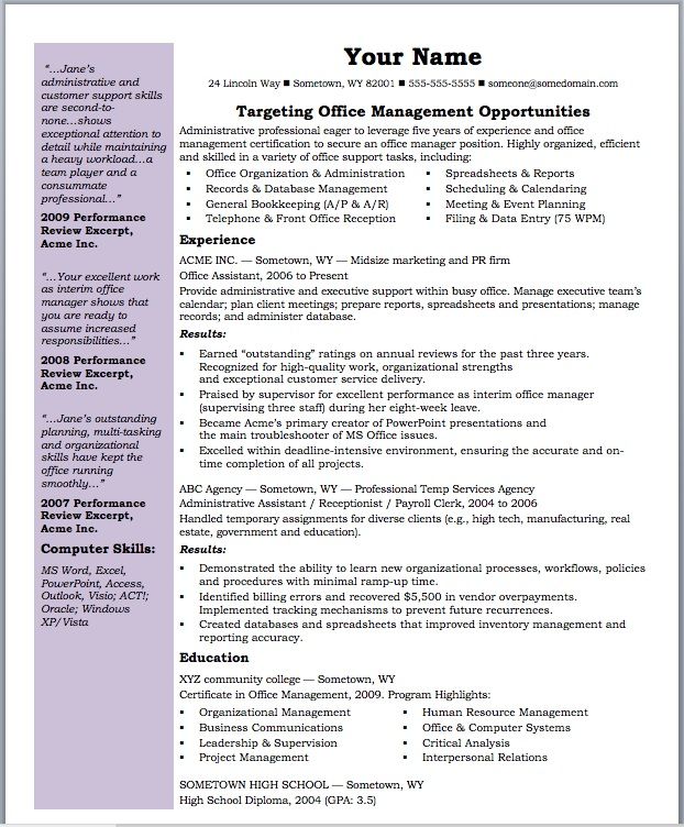 Management Skills Examples For Resume