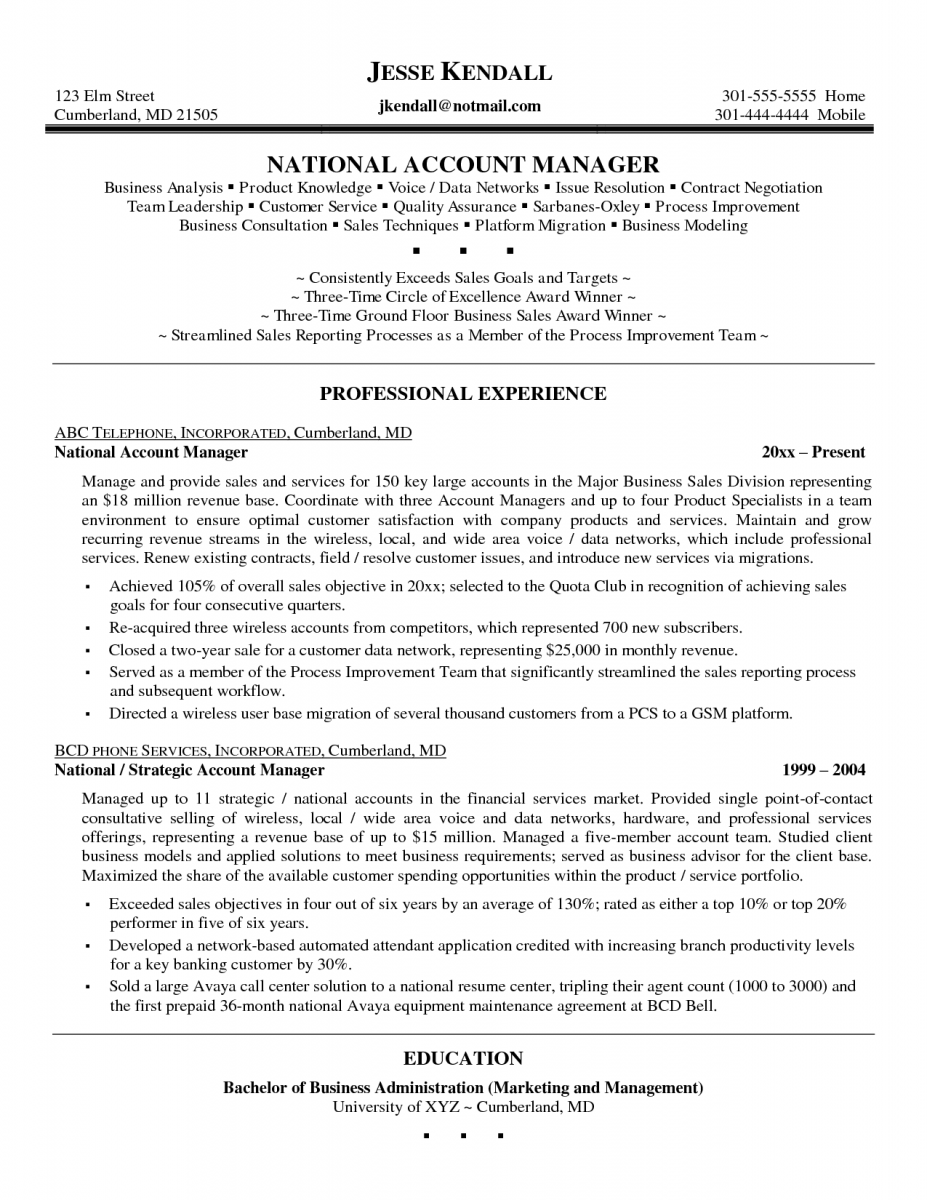 Quality Manager Resume