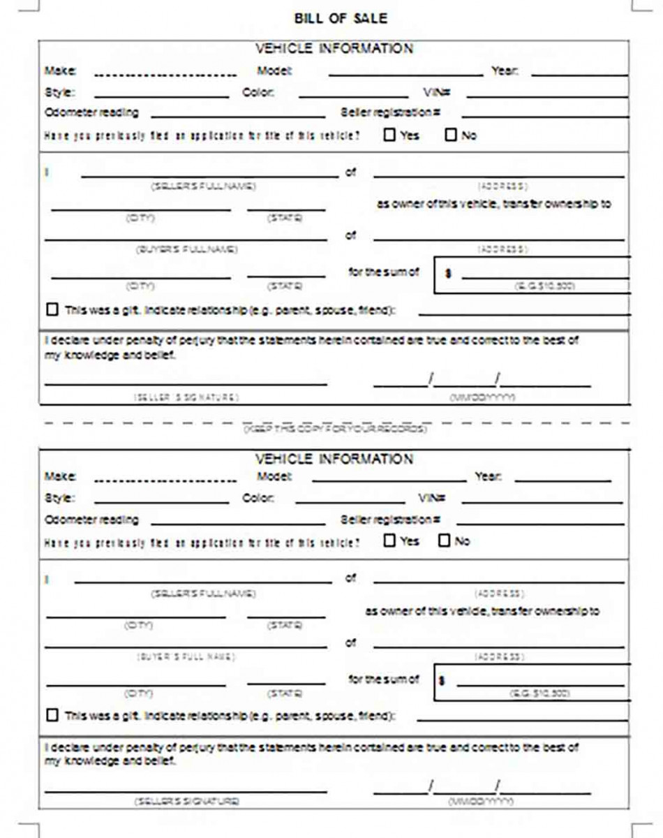 Basic Boat Notarized Bill Of Sale Packsdop