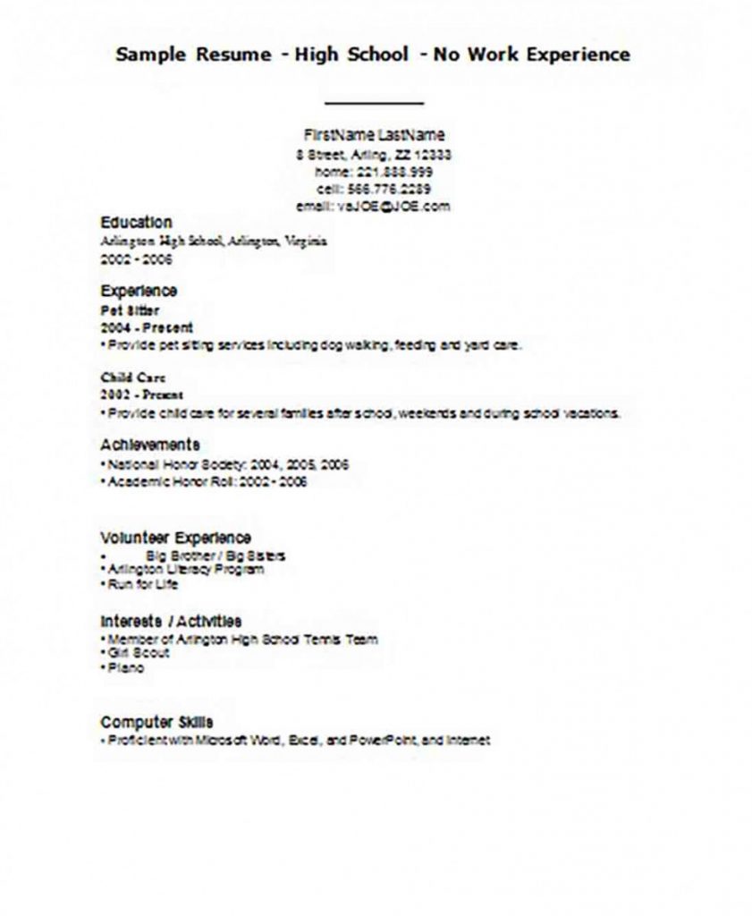 Worthy Tips To Write The Best Resume For High School Student To Apply