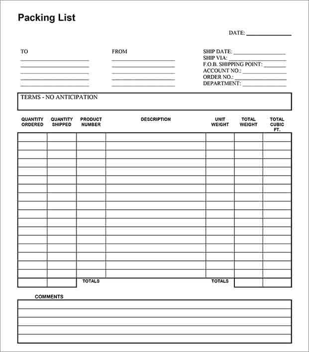 Packing List Template What s So Good About Using It To Serve Customers