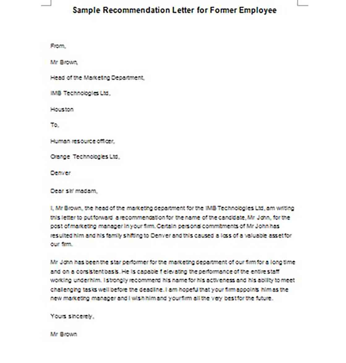 Recommendation Letter Example And How To Make It Getting Positive Response